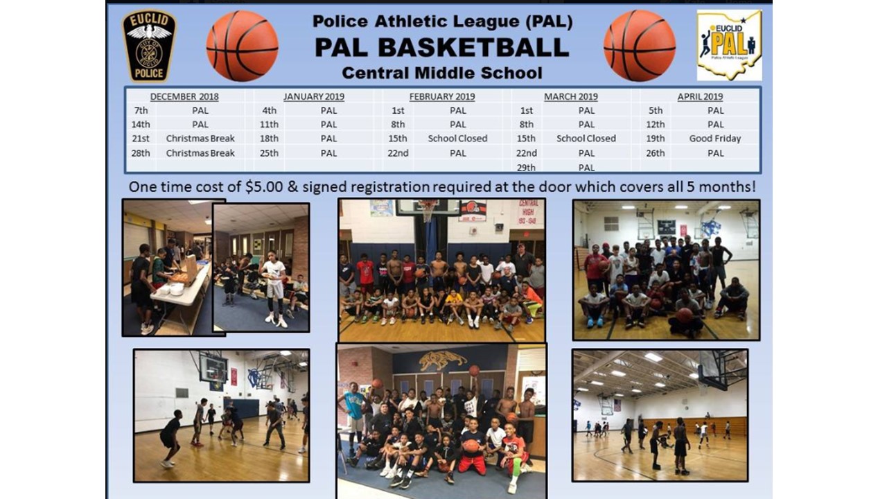 PAL Basketball Begins | Euclid Police – 545 E 222nd St – 216-731-1234