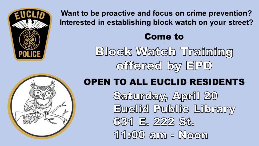 What’s New | Euclid Police – 545 E 222nd St – 216-731-1234