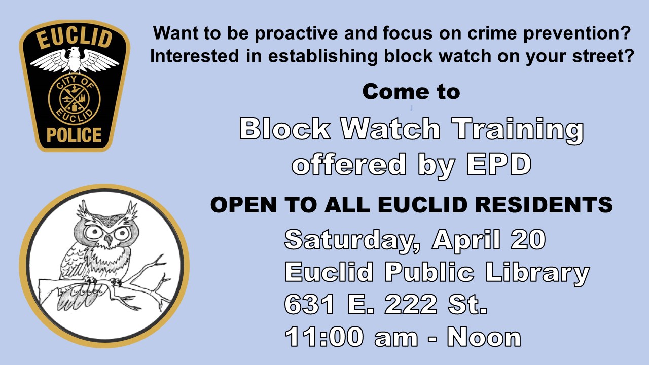 What’s New | Euclid Police – 545 E 222nd St – 216-731-1234